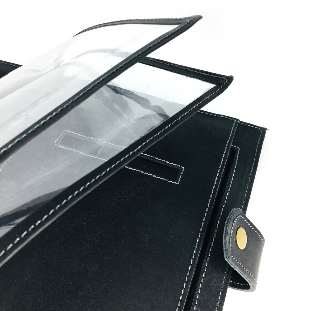 Leather by beth Pedigree leather-cover • black