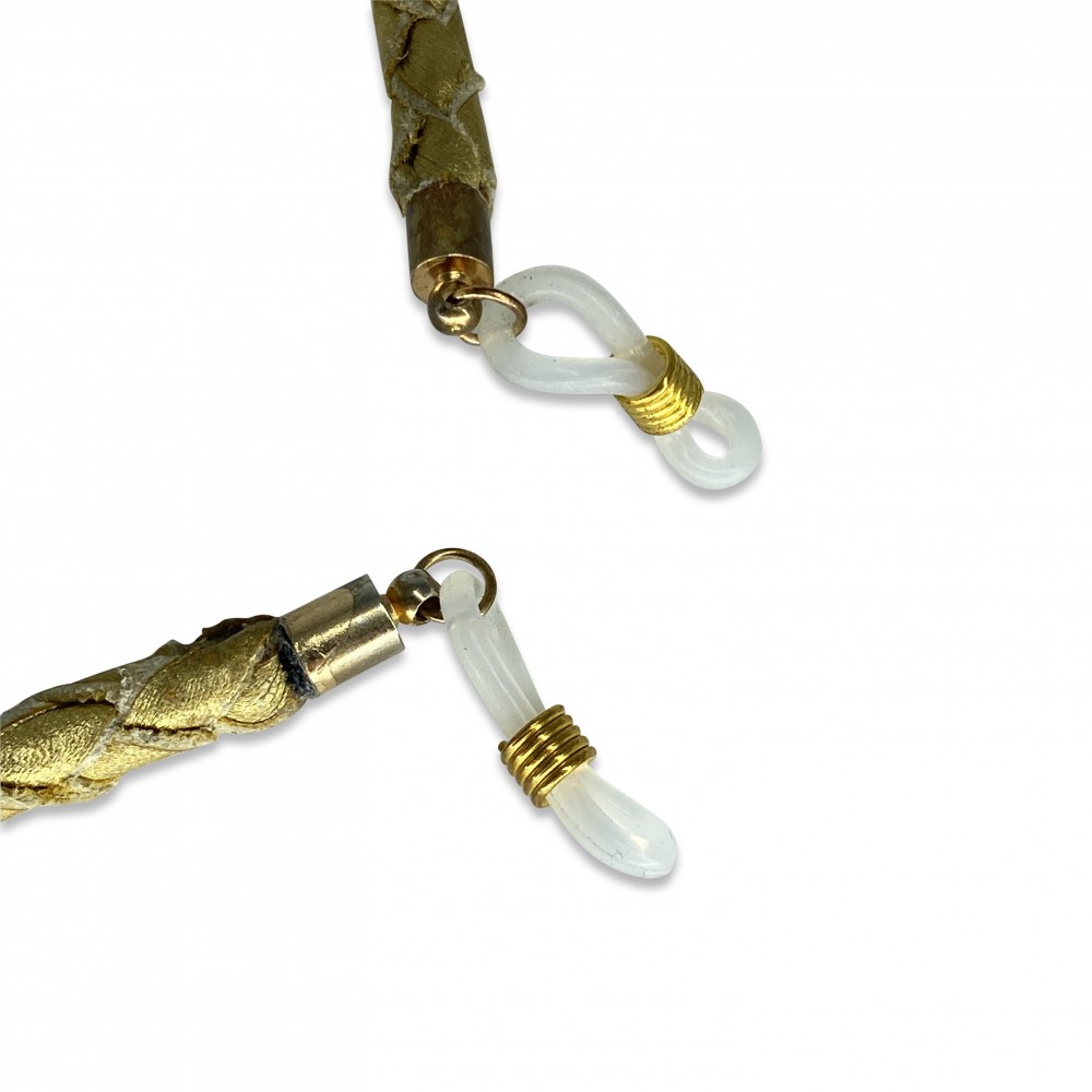 BETH is a series of 4 trendy leather spectacle cords in hand-braided ...